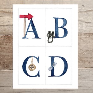Digital Download Adventure Alphabet Upper and Lowercase Cards - Etsy