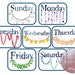 Digital Days of the Week 3.5x5 Watercolor Card, Waldorf Day of Week ...