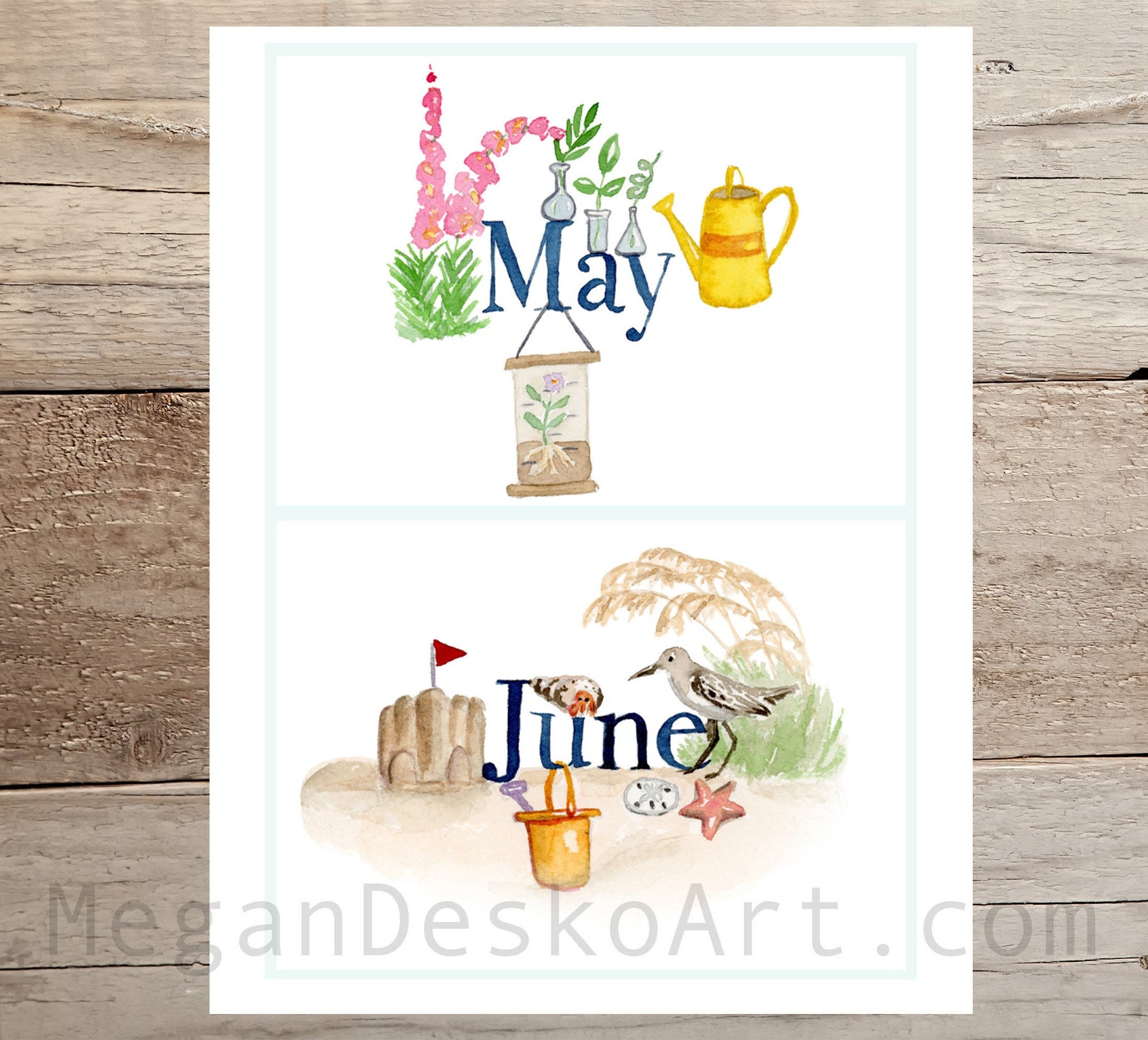 Digital Download Months, Nature Themed Month Cards, School Calendar ...