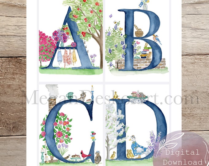 Nature Alphabet Posters | Preschool | School Notice Board | Alphabet ...