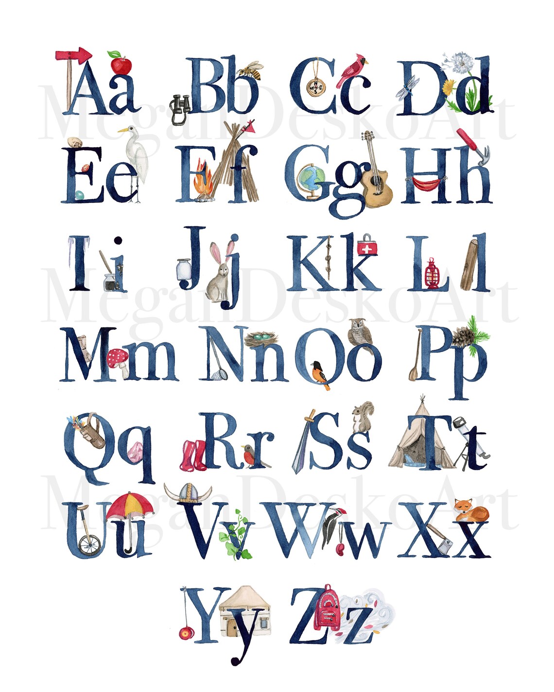 Digital Download Adventure Alphabet Upper and Lowercase Cards | Etsy