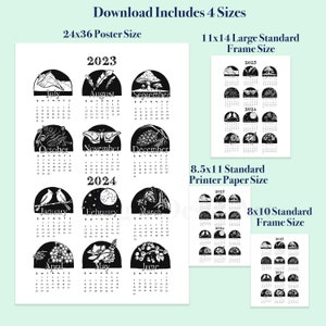 2023-2024 School Year at a Glance Nature Themed Calendar Download 4 ...