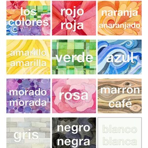 Digital Download Spanish Colors, Spanish Color Flash Cards, Classroom ...