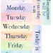 Printable Watercolor Days of the Week Cards; Pocket Chart Days of the ...