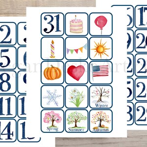 Digital Download Medium Watercolor Nature Calendar Kit - Etsy