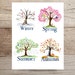 Digital Download Seasons Watercolor Print and Cards, Classroom Calendar ...