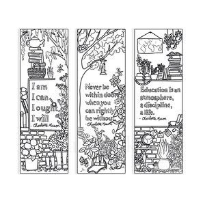 Digital Download Education Quote Watercolor Bookmark; Charlotte Mason ...