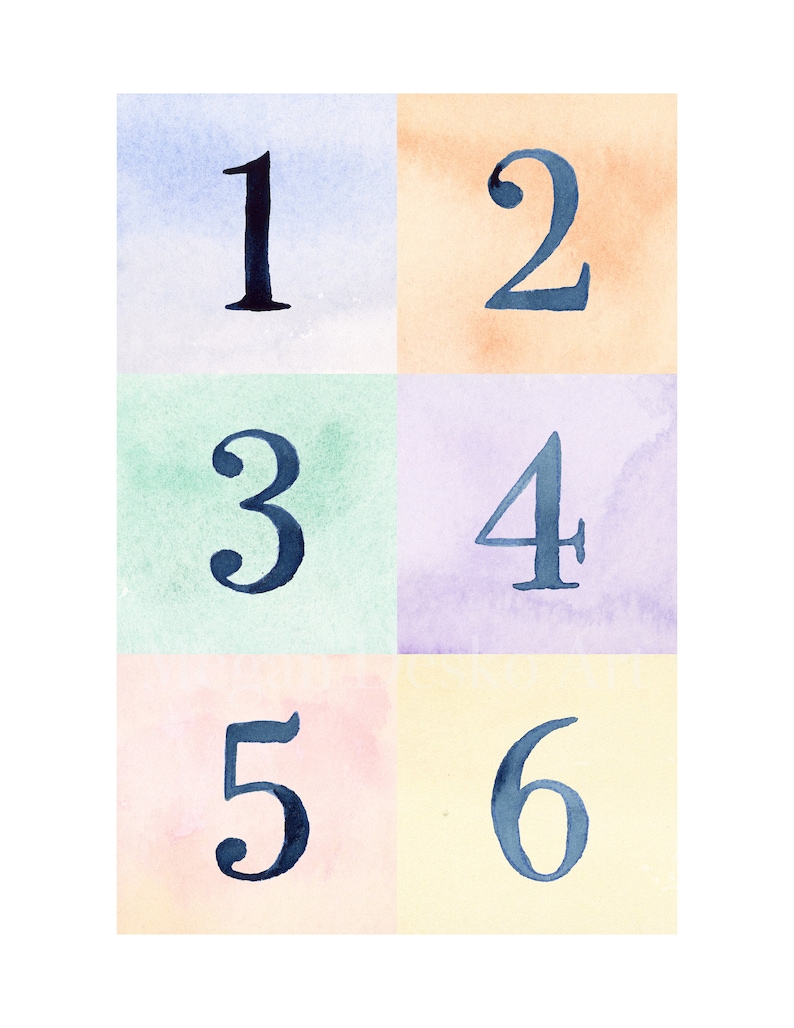 Digital Watercolor Hundreds Chart Printable; Pastel Hundreds Chart ...