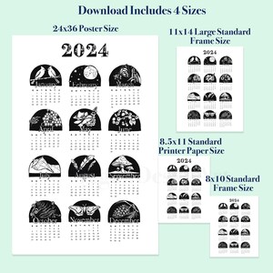2023-2024 School Year at a Glance Nature Themed Calendar Download 4 ...