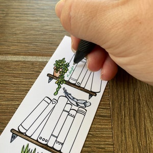 Bookshelf Reading Log Bookmark Printable; Color, Black & White, and ...