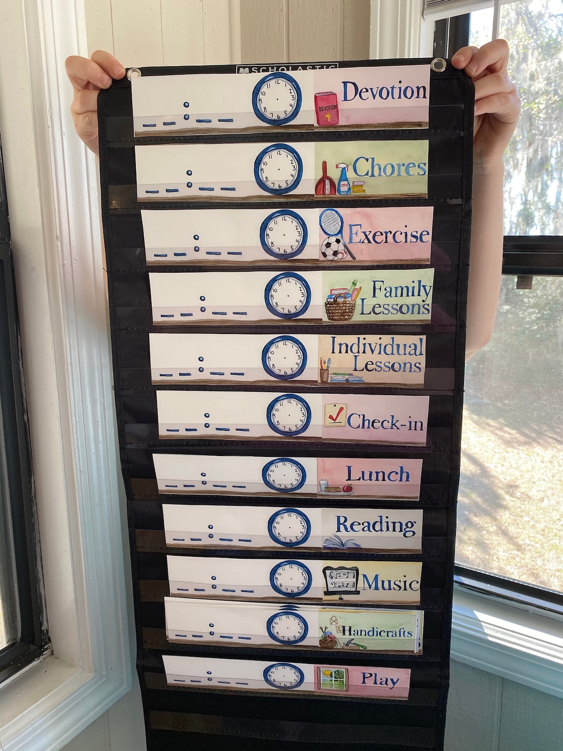 Pocket Chart Picture Schedule, Kindergarten Picture Schedule, Preschool ...