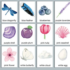 Digital Download 3 Part Nature Themed Color Cards, Three Part ...