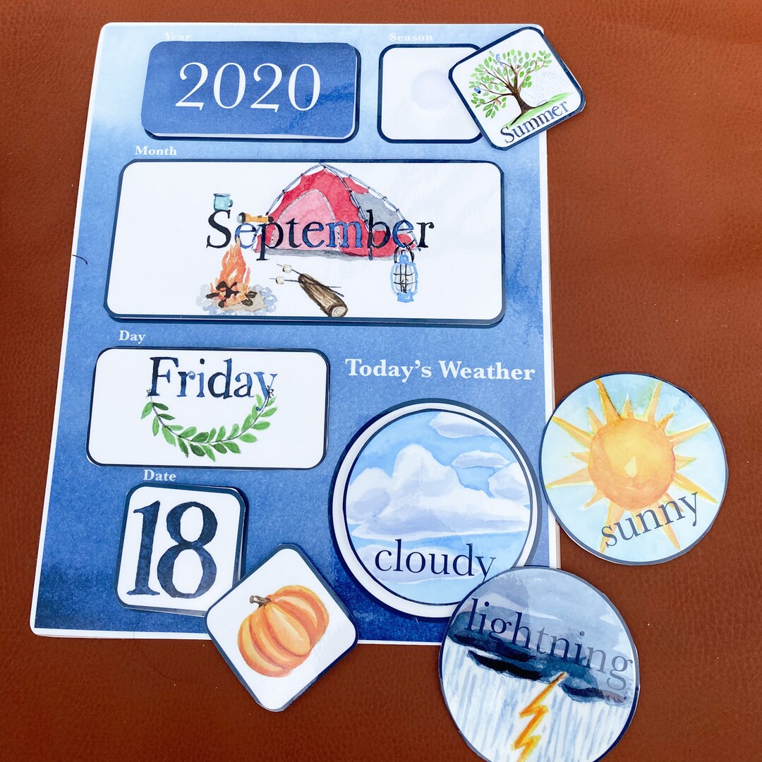 Digital Download Medium Watercolor Nature Calendar Kit - Etsy