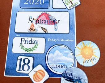 Digital Download Mini Watercolor Nature Calendar Kit 8.5x11in | Etsy