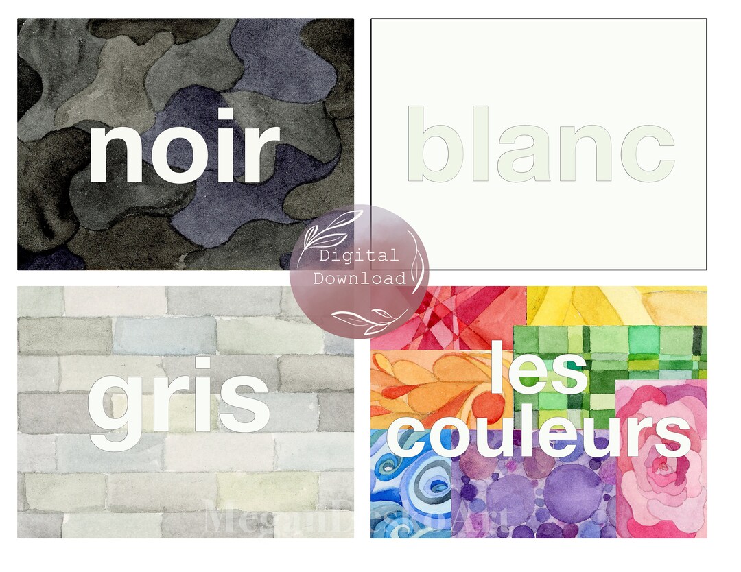 Digital Download French Colors, French Color Flash Cards, Classroom ...