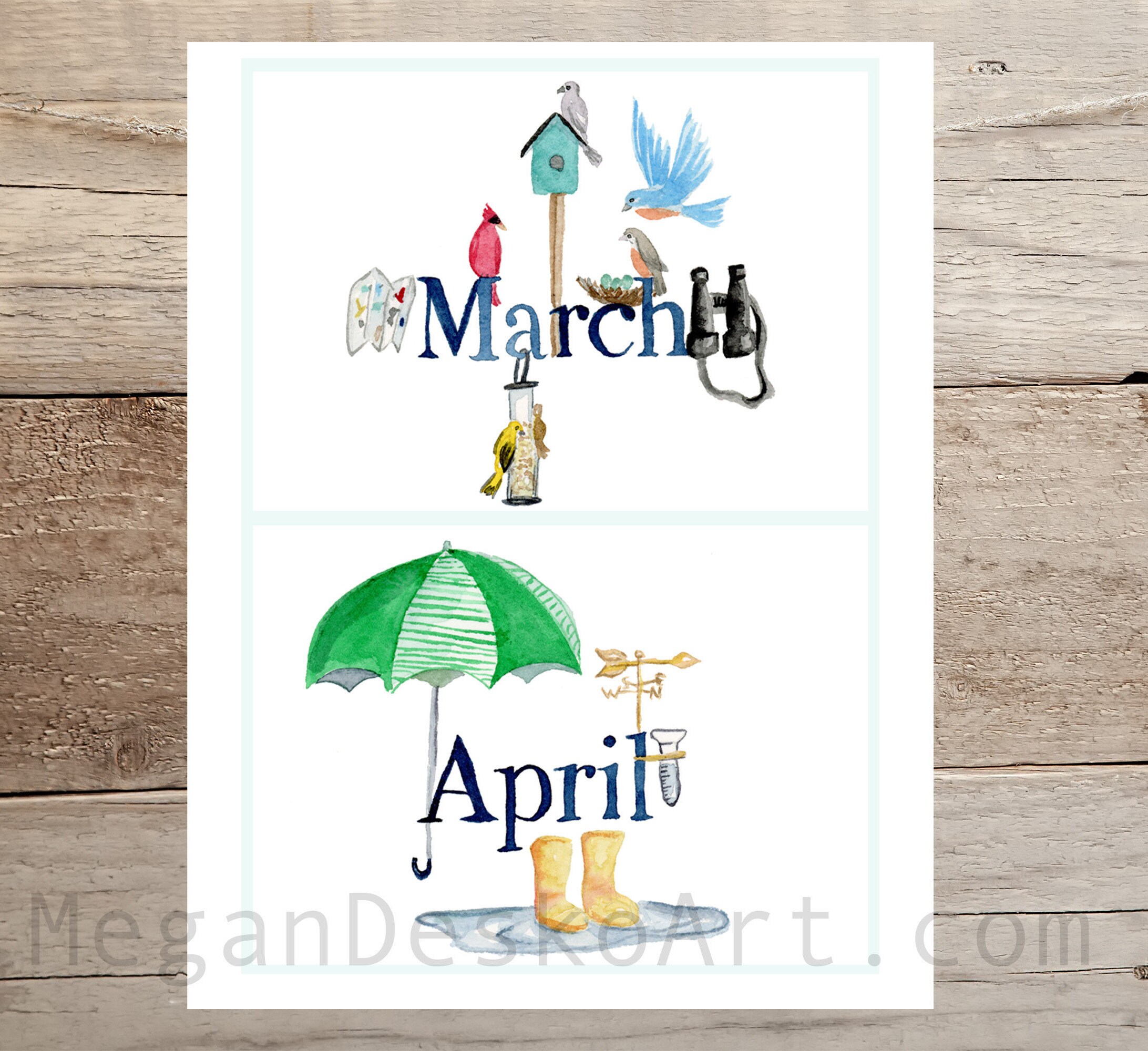 Digital Download Months, Nature Themed Month Cards, School Calendar ...