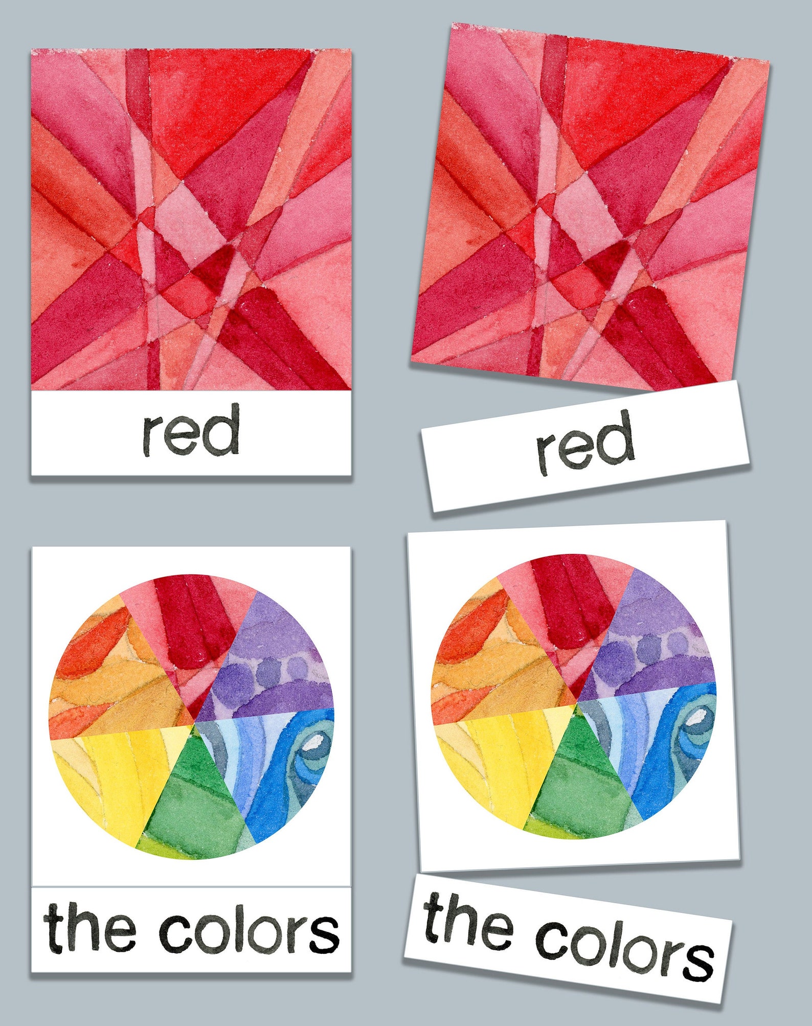 Digital Download 3 Part Color Cards Three Part Montessori - Etsy