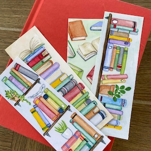 Bookshelf Reading Log Bookmark Printable; Color, Black & White, and ...