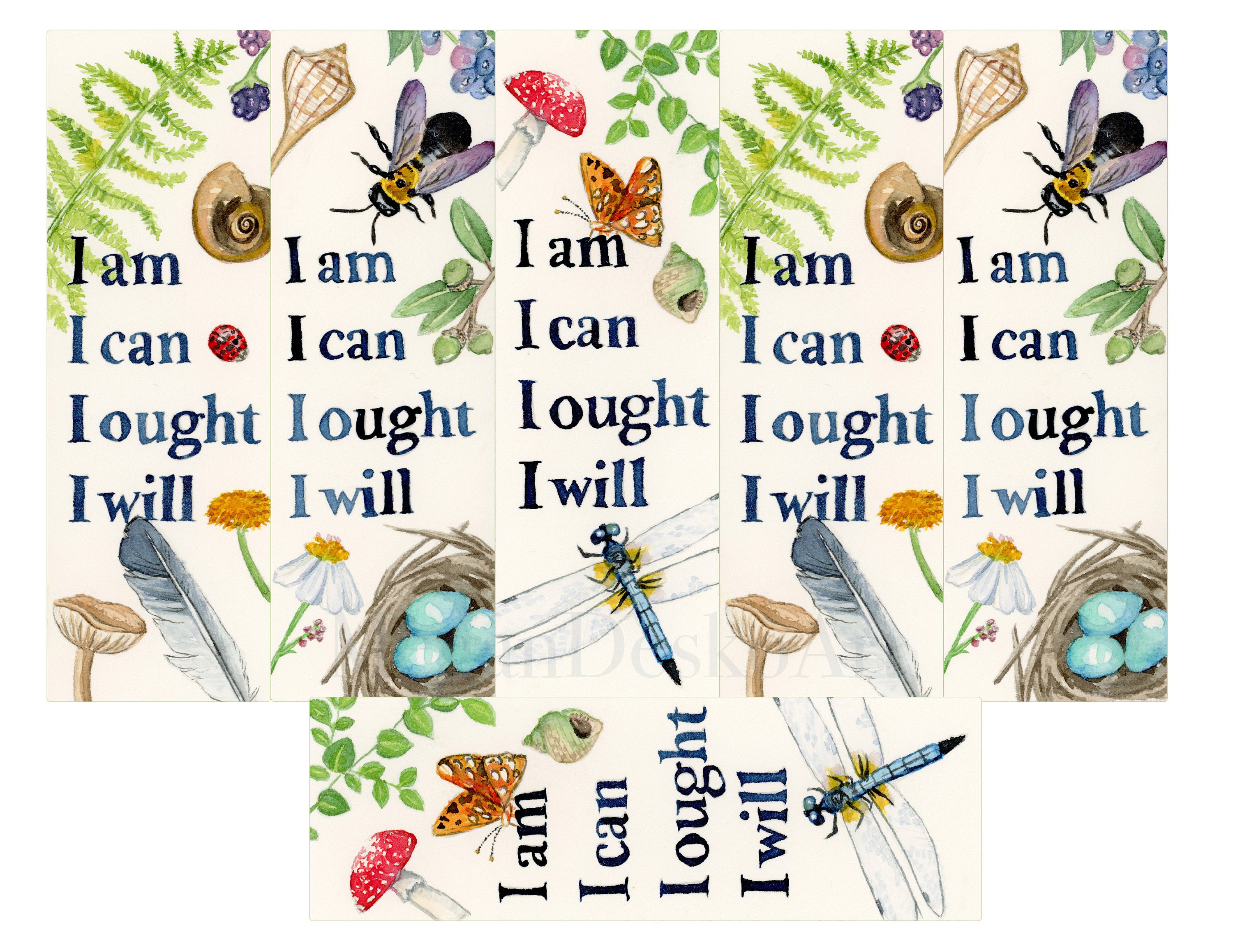 Digital Download I Am I Can I Ought I Will Bookmarks - Etsy