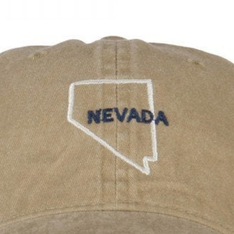 State With Map Outline Embroidered Washed Cap Dad Hat Dad Cap - Etsy