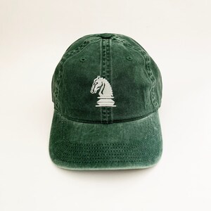 Chess Knight Embroidered Washed Cotton Cap - Etsy
