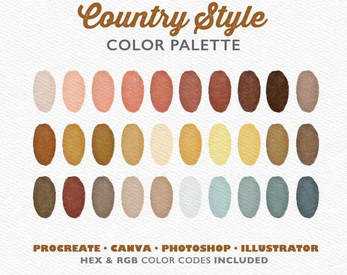 Procreate Color Palette, Colors Canva, Moody Day Color Palette ...