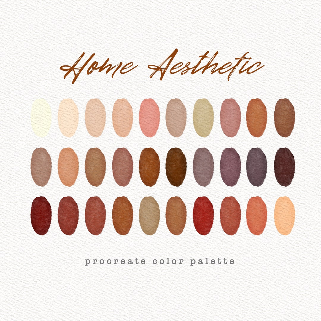 Home Aesthetic Color Palette, Procreate Color Palette, Colour Palette ...
