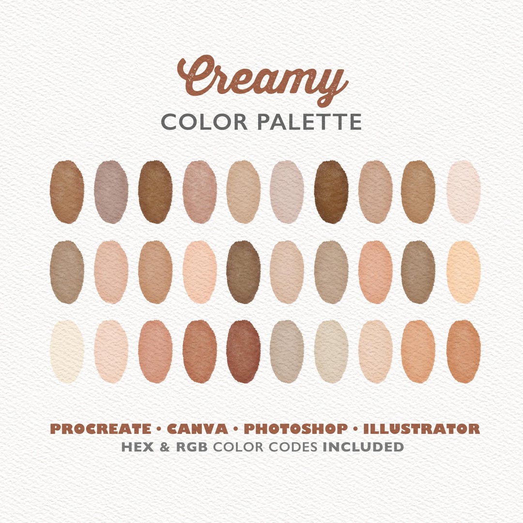 Procreate Color Palette, Colors Canva, Creamy Color Palette, Photoshop ...