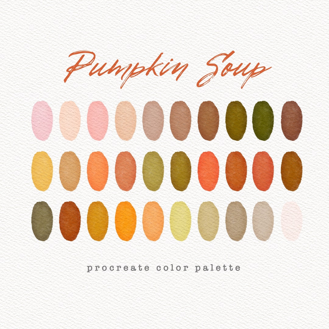 Pumpkin Soup Color Palette, Procreate Color Palette, Colour Palette ...