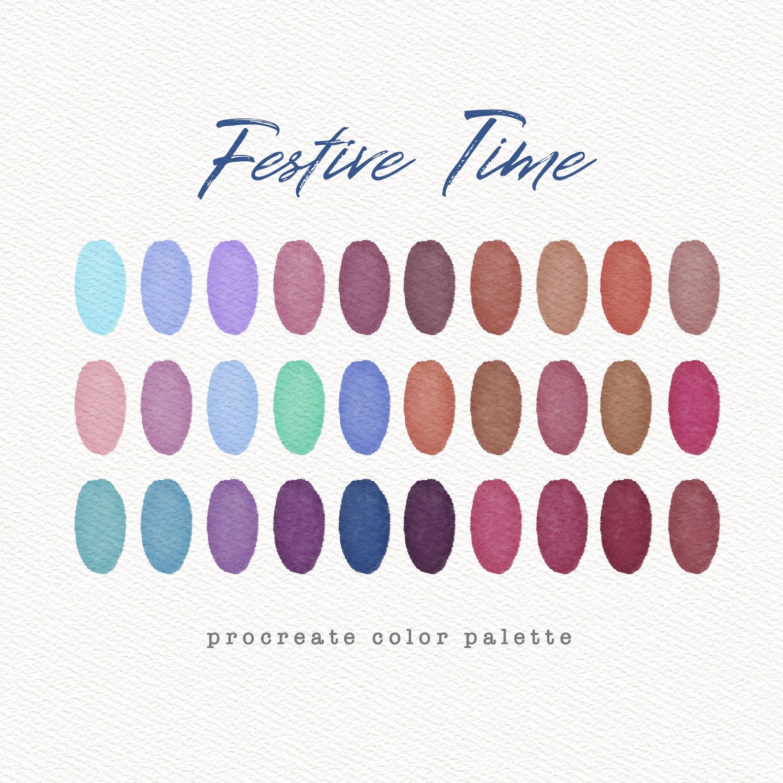 Festive Time Color Palette Procreate Color Palette Colour - Etsy