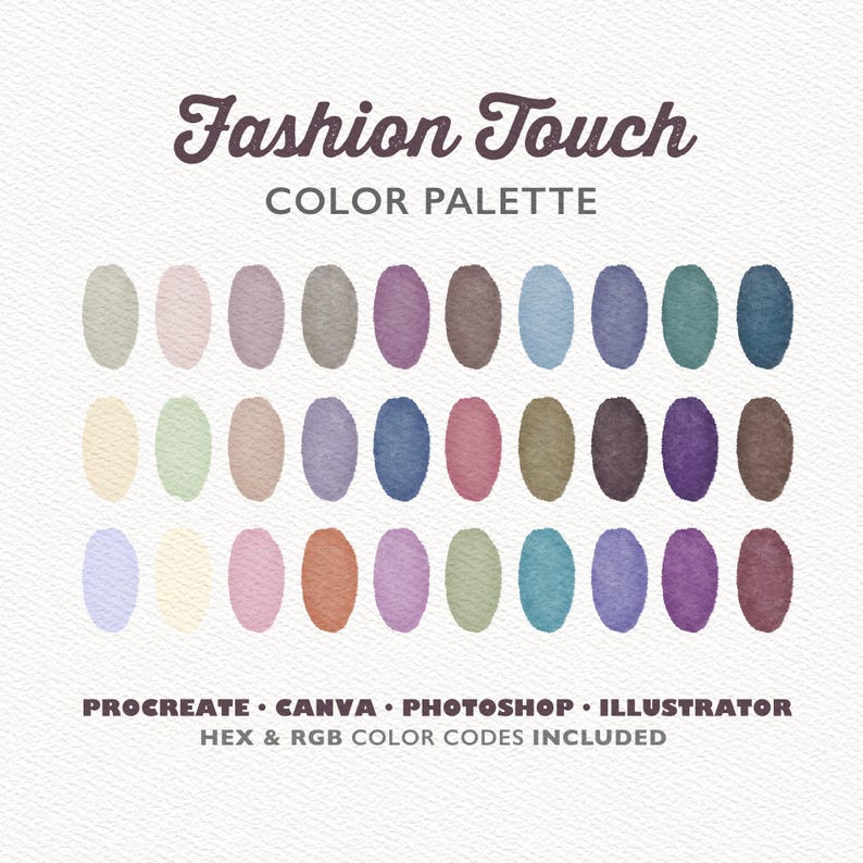 Illustrator Swatches, Procreate Color Palette, Colors Canva, Fashion ...