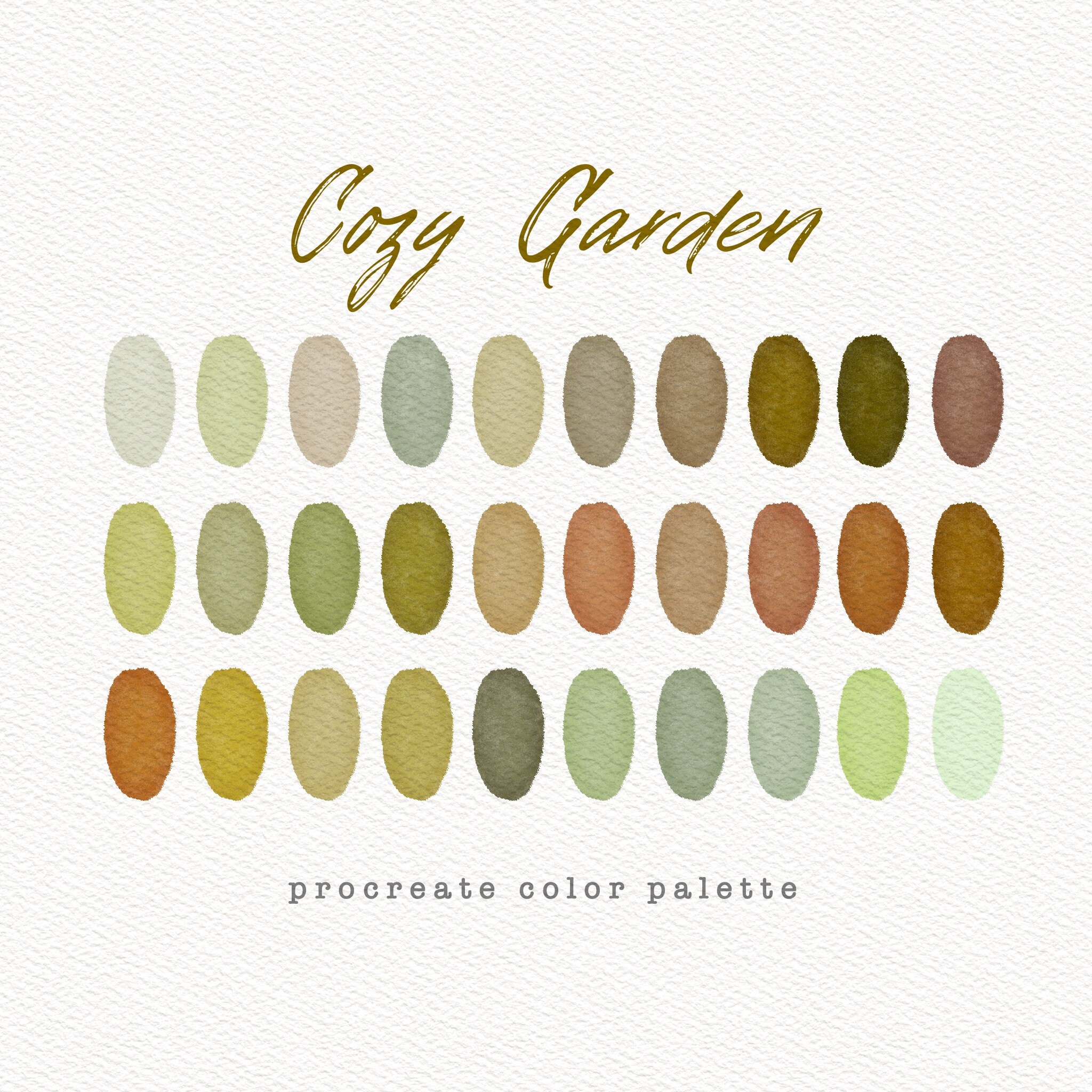 Cozy Garden Color Palette, Procreate Color Palette, Colour Palette ...