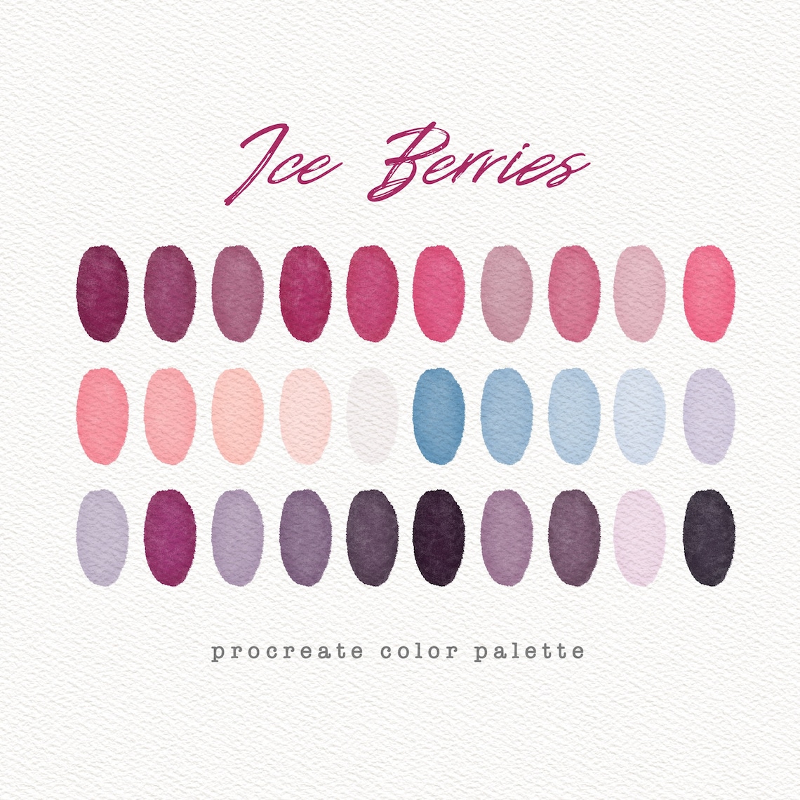 Ice Berries Color Palette, Procreate Color Palette, Colour Palette ...