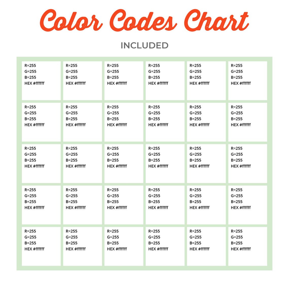 Canva Color Chart, Procreate Color Palette, Autumn Foliage Color ...