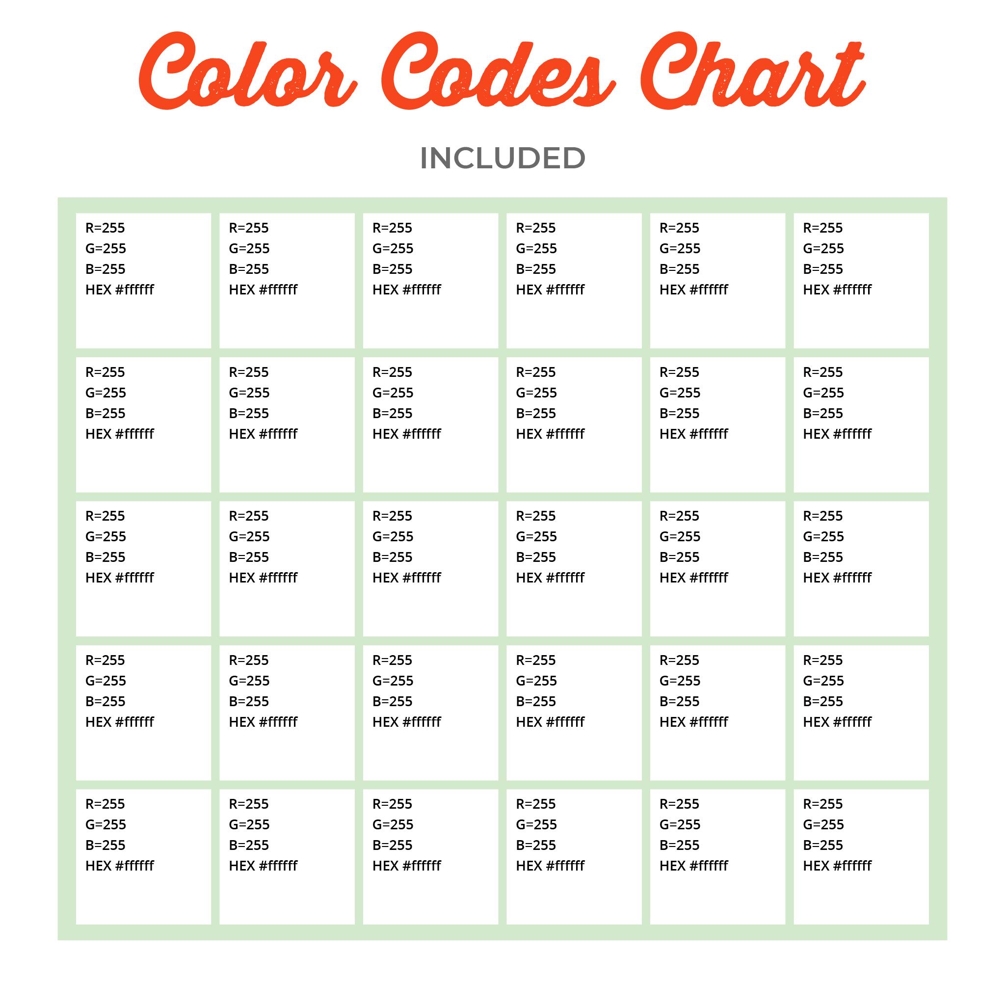 Canva Color Chart, Procreate Color Palette, Autumn Foliage Color ...