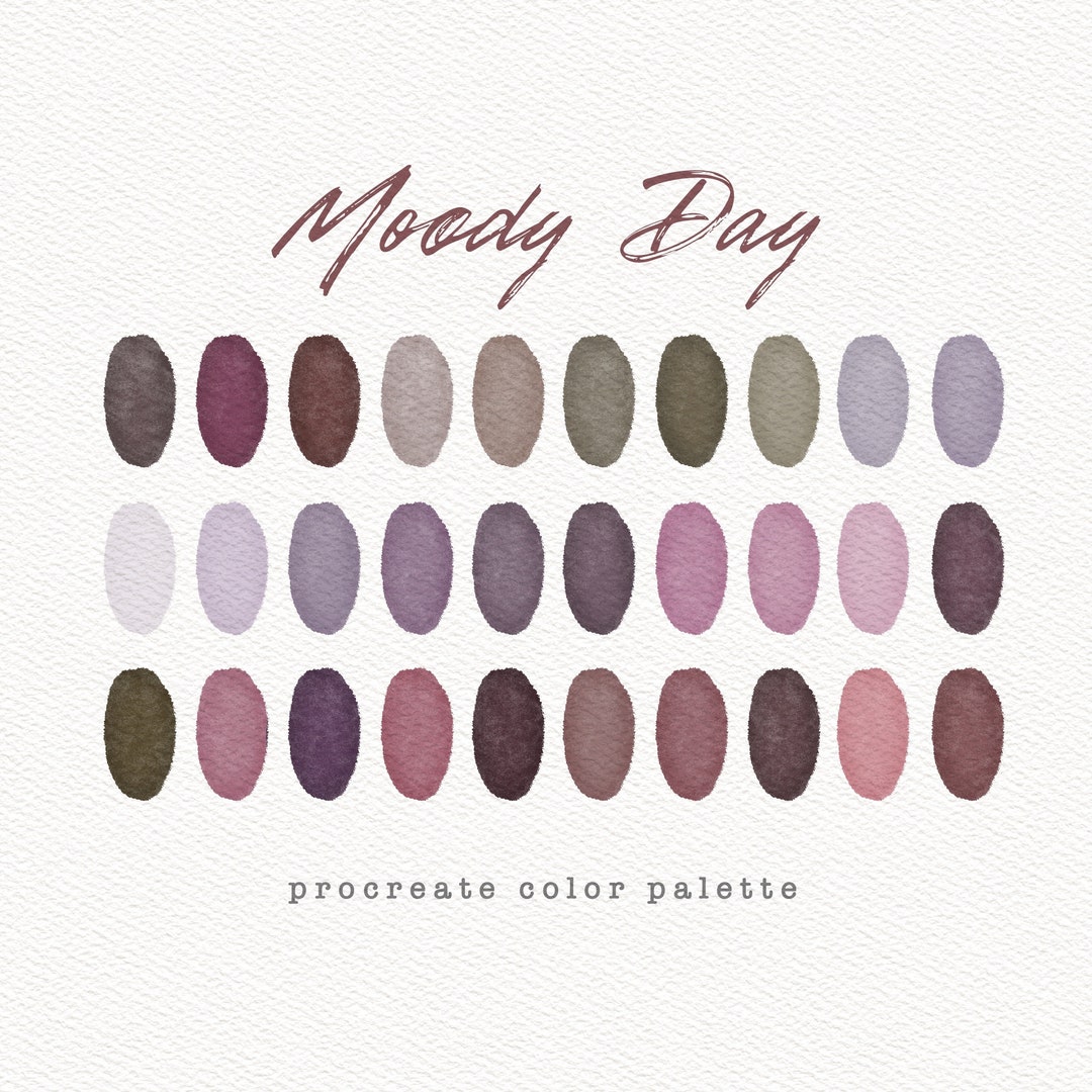 Moody Day Color Palette, Procreate Color Palette, Colour Palette ...