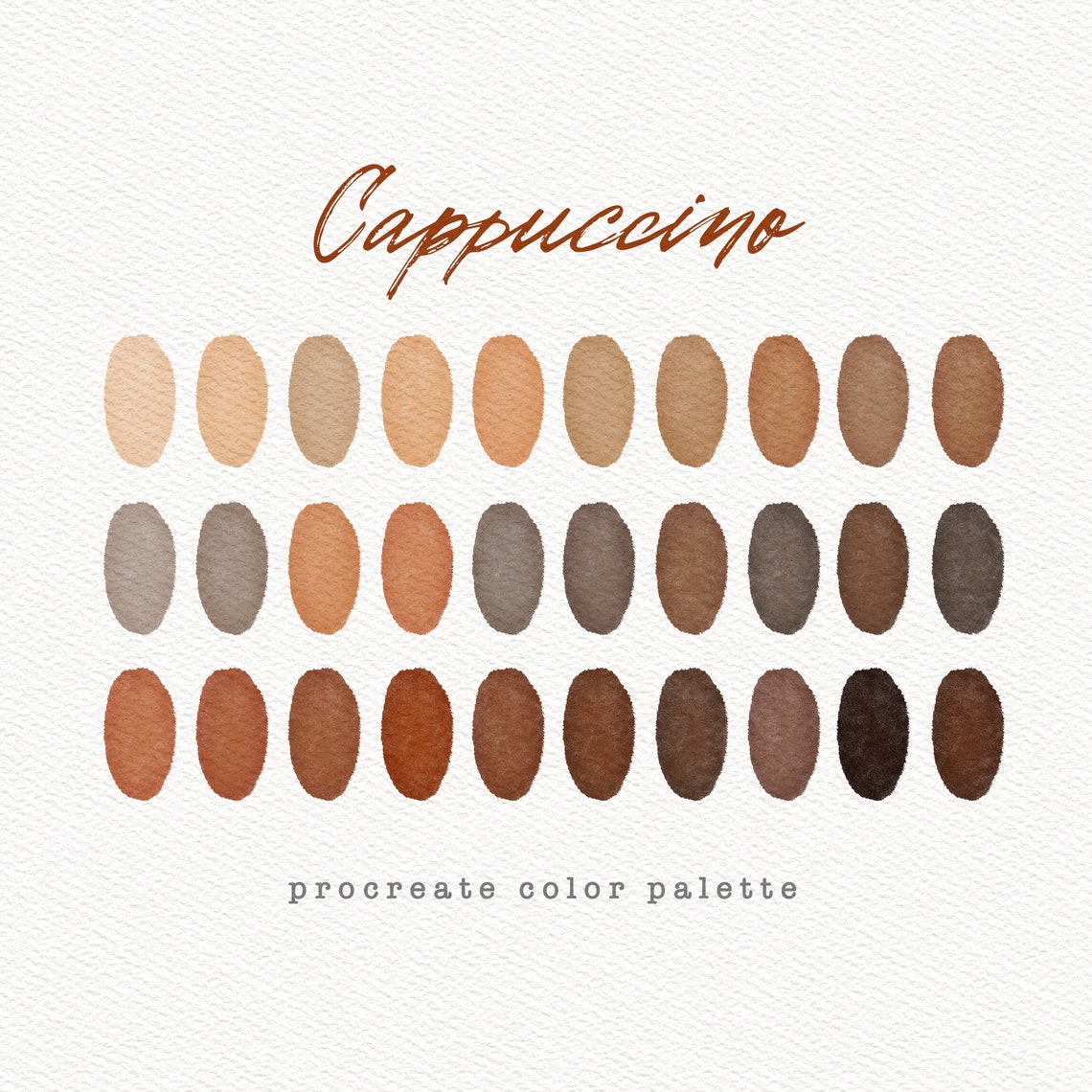Cappuccino Color Palette Procreate Color Palette Colour - Etsy