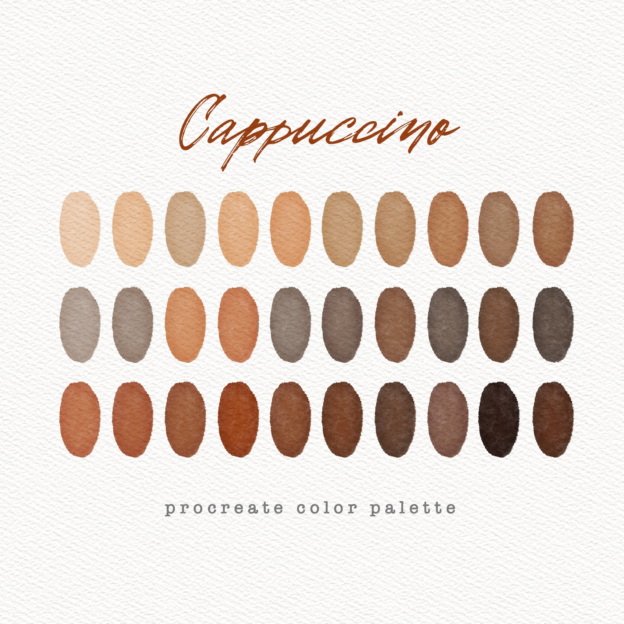 Cappuccino Color Palette Procreate Color Palette Colour - Etsy