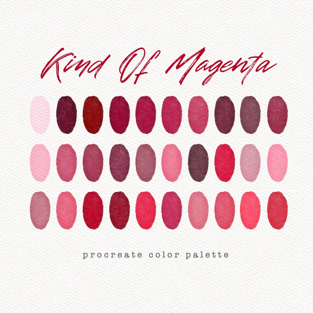 Kind of Magenta Color Palette Procreate Color Palette Colour - Etsy