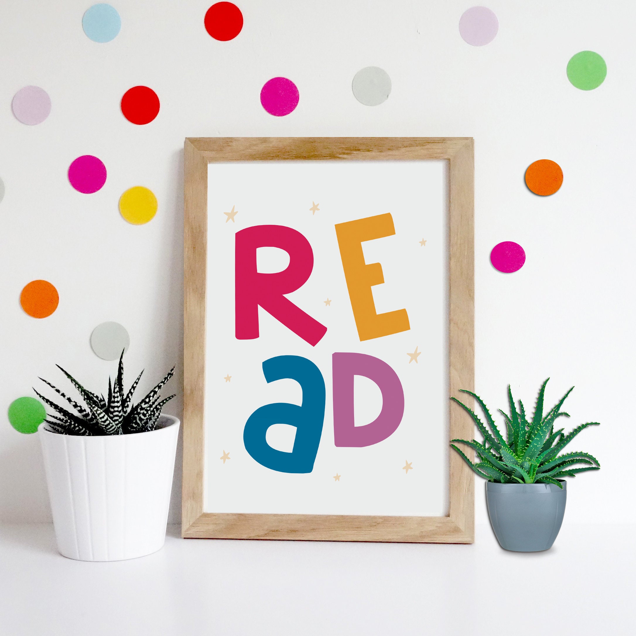 READ Wall Art Reading Wall Art Playroom Print Bedroom - Etsy.de