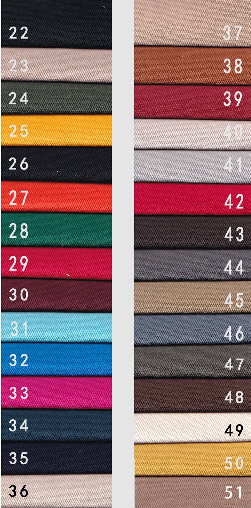 81 Color to Choose Heavy Twill Cotton Fabric 100% Solid - Etsy