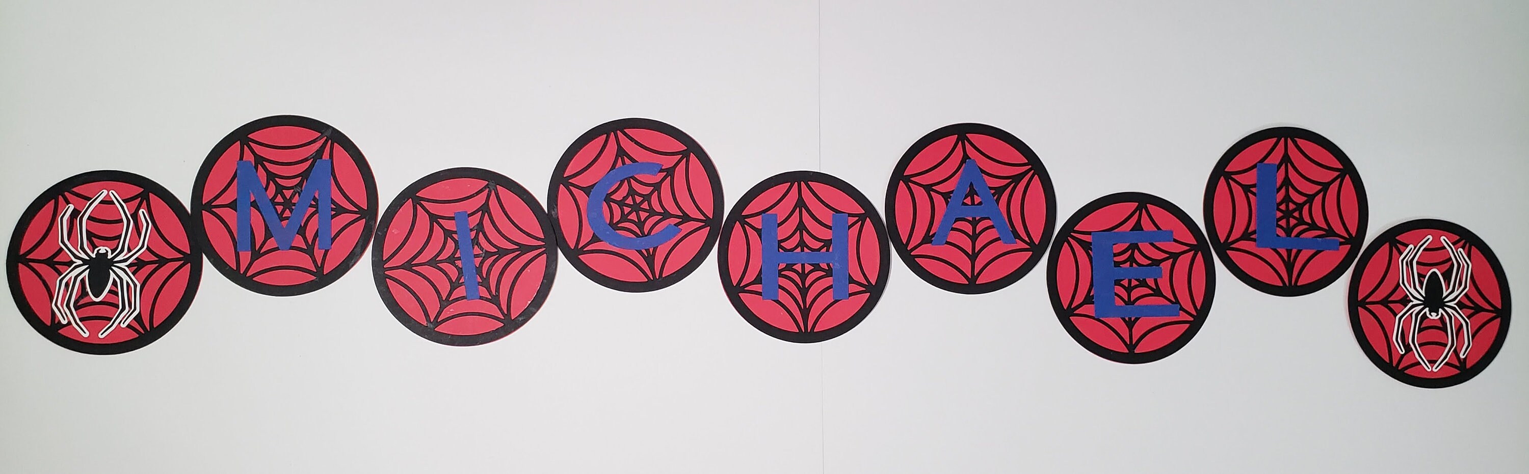 Spider Banner| Sprider Name Banner| Spider Birthday| Red Banner| Boy ...
