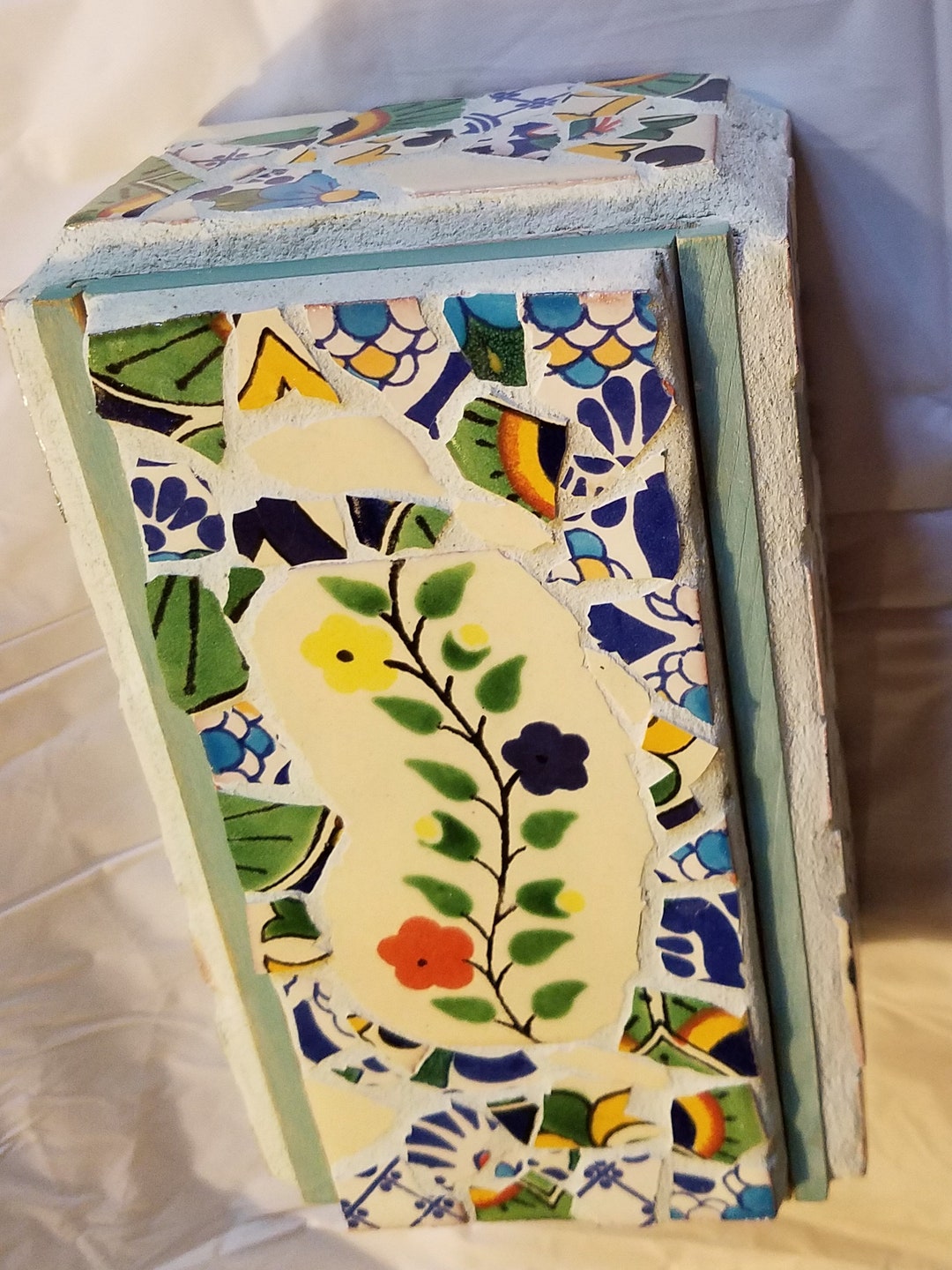 Mexican Talavera Tile Mosaic Box With Sliding Lid Made With Authentic ...