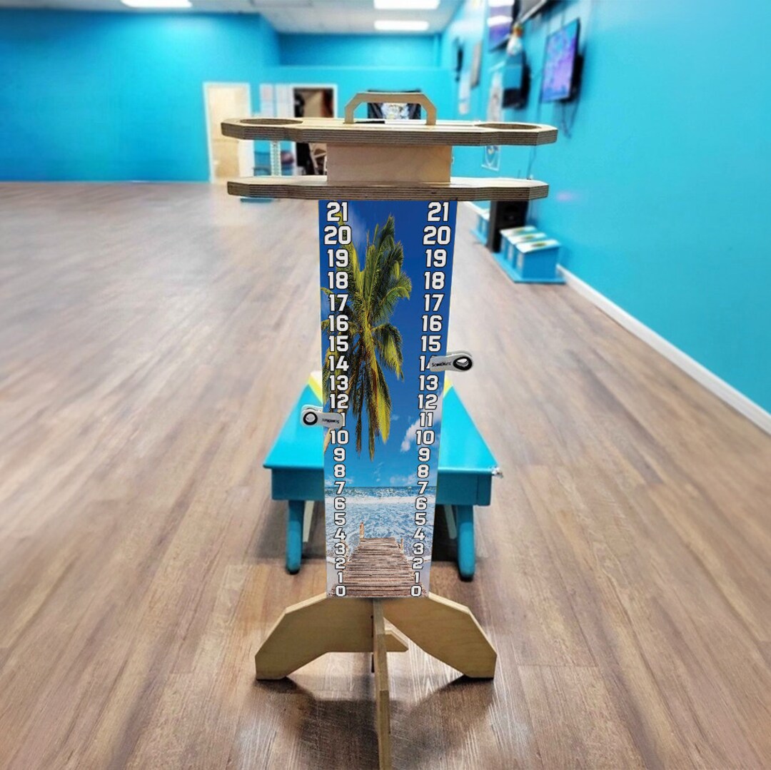 Tropical Ocean Cornhole Scoretower Score Keeping System / Custom ...