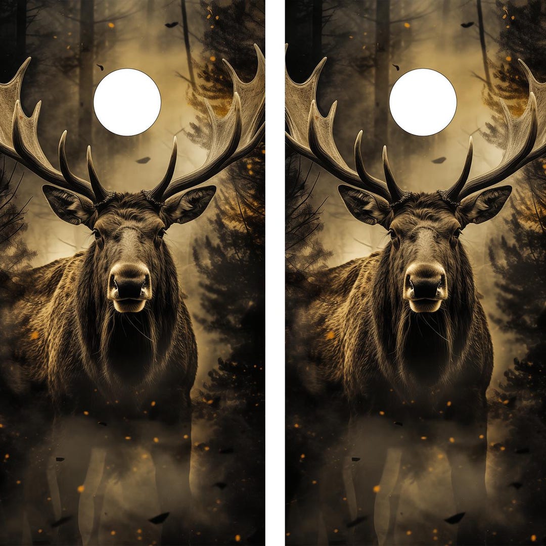 Print File: Majestic Moose Cornhole Wrap - Digital Download PDF (24.5 ...