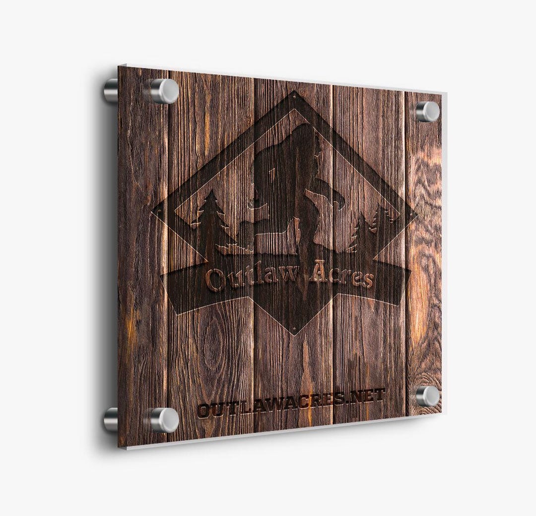 Custom Bigfoot Cabin Sign – Sasquatch Acrylic Wall Art – Rustic Lodge ...