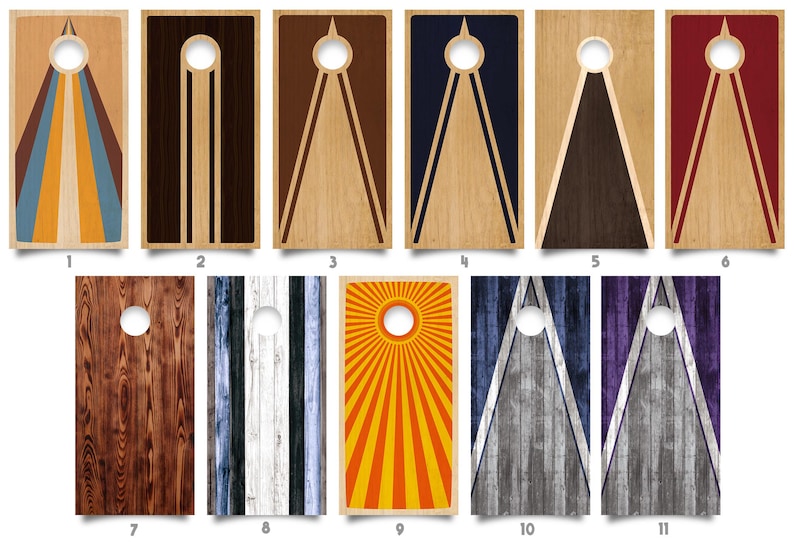 Cornhole Boards - Wood Grain Design Collection / Regulation Size ...