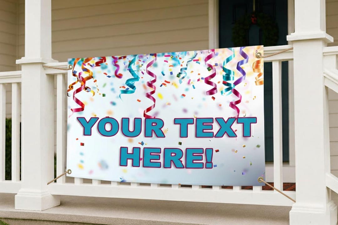 Custom Birthday Banner – Vinyl Party Banner - Etsy