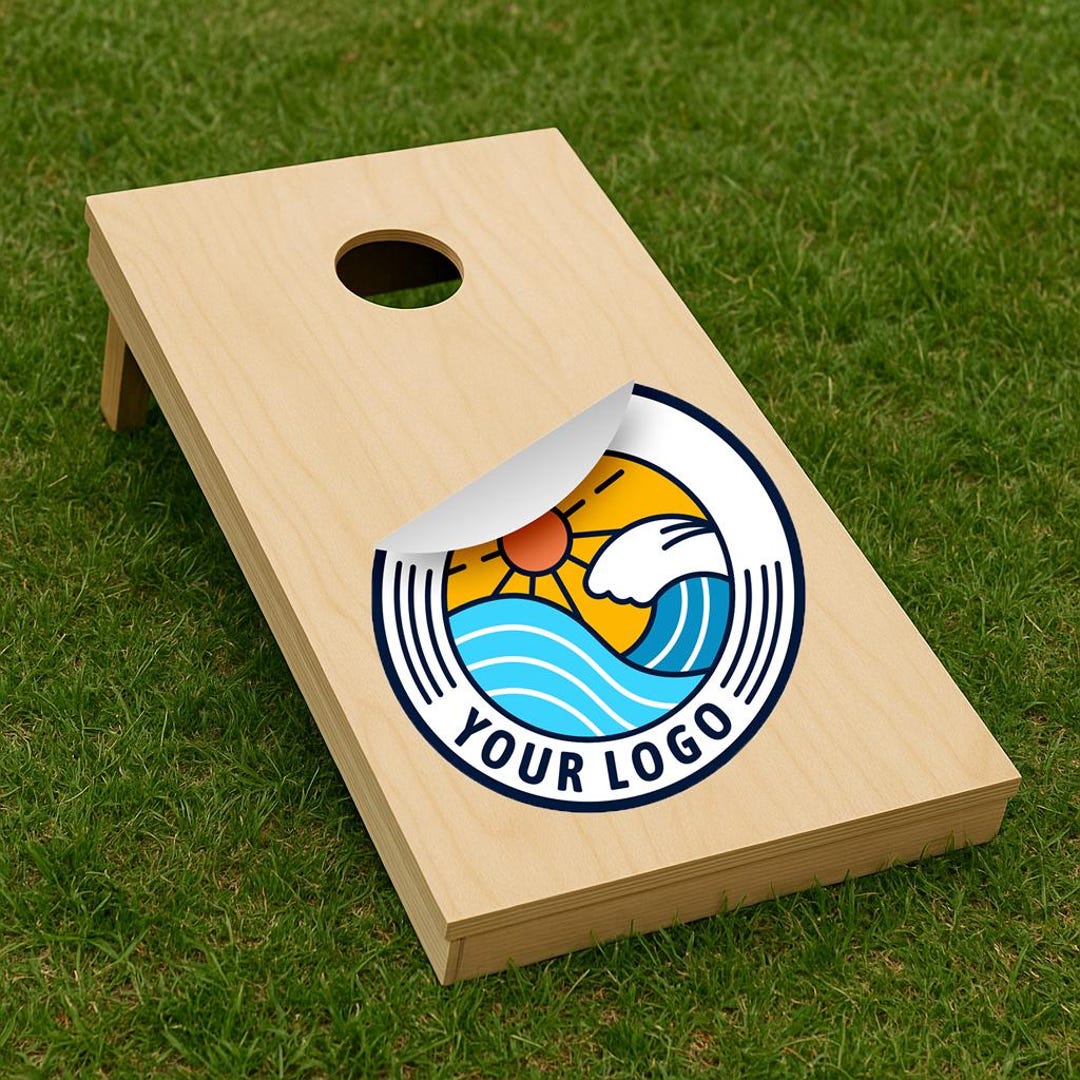 Two Custom Cornhole Board Decals, Permanent or Removable, Waterproof ...