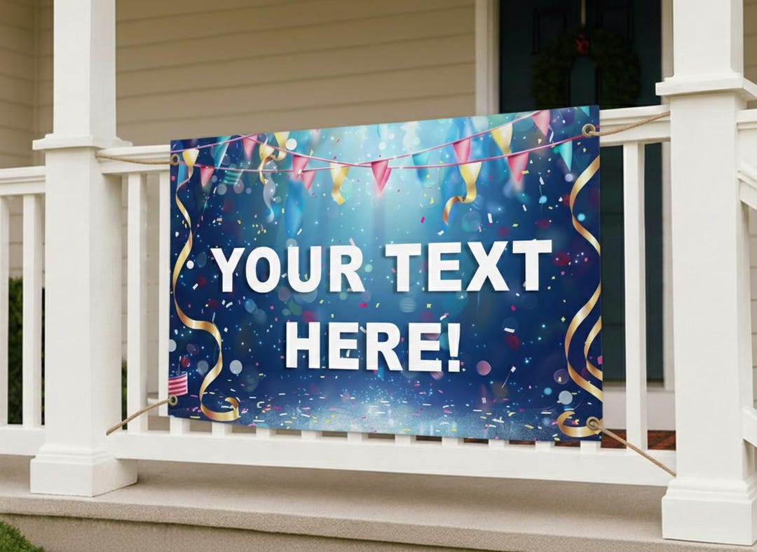 Custom Birthday Banner – Vinyl Party Banner - Etsy